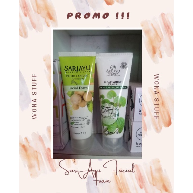 Jual SariAyu Facial Foam Kuning Langsat, Acne Care Facial Foam 75 g ...