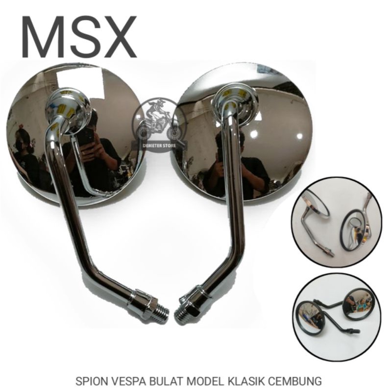 Jual Spion Model Vespa Klasik Tangkai Pendek Spion Mini Kaca Cembung ...