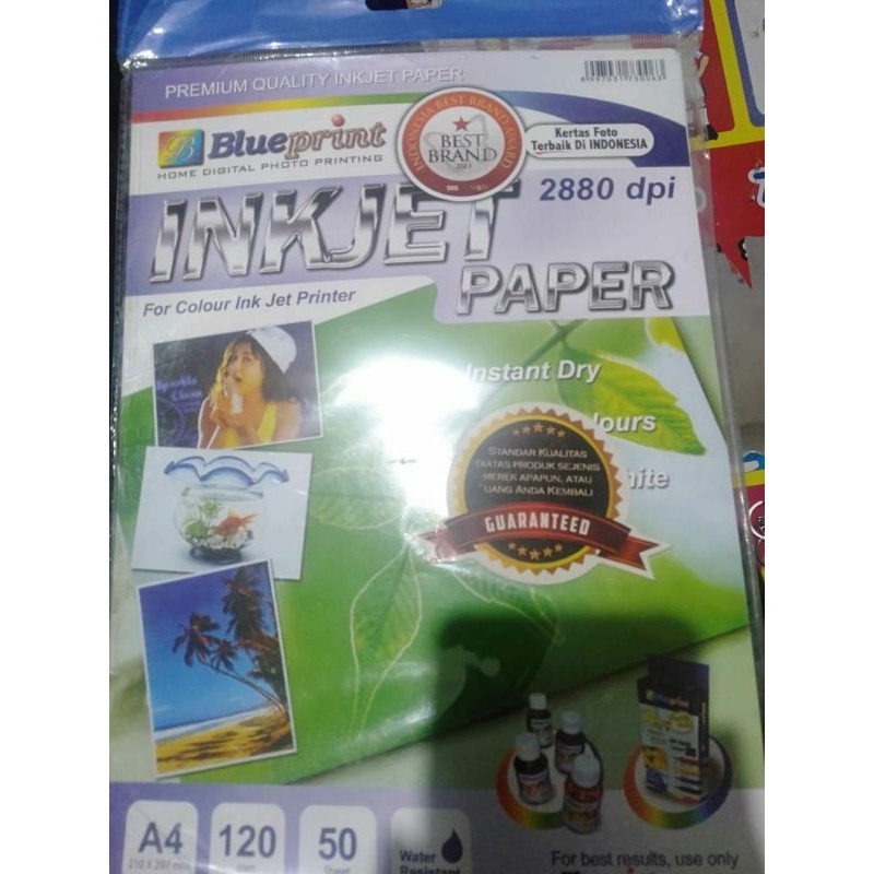 Jual Kertas Inkjet Blueprint A4 120 Gsm 50 lembar | Shopee Indonesia