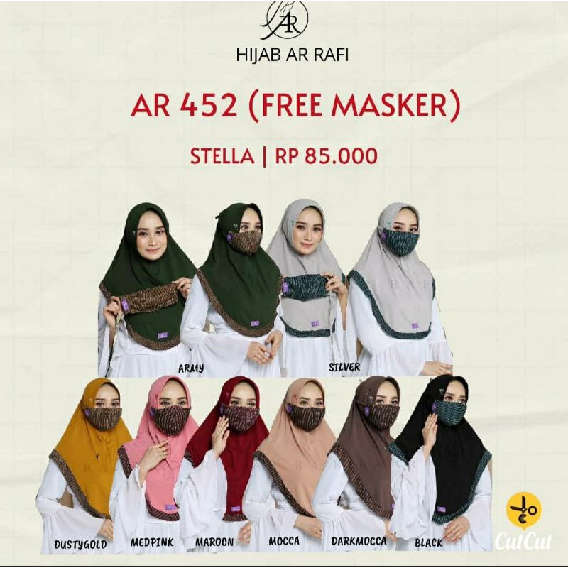 Jual Hijab Arafi Terbaru /AR 452(FreeMasker) Indonesia|Shopee Indonesia