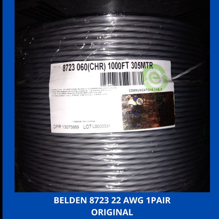 Jual KABEL BELDEN 8723 Multi-Conductor - Shielded Twisted Pair 22AWG 1Roll. | Shopee Indonesia