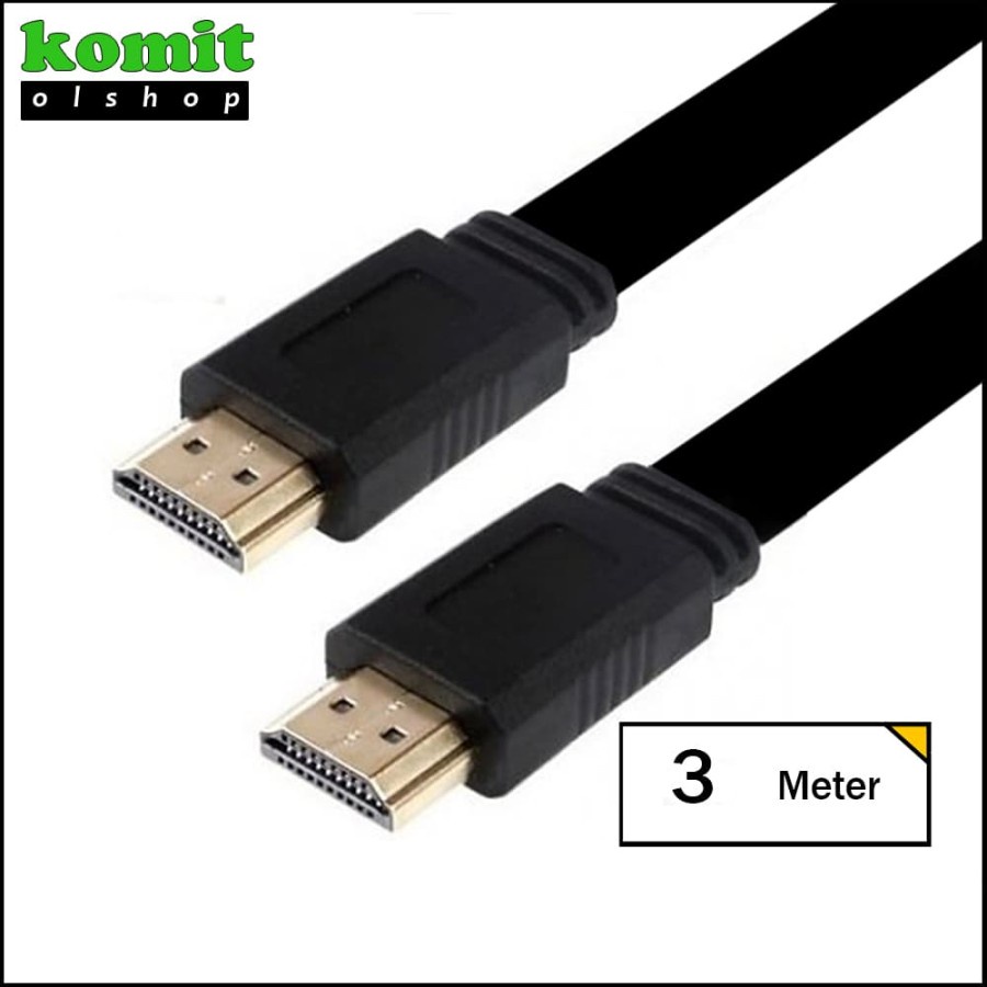 Jual Kabel HDMI 3 M Flat V1.4 Full HD High Speed 3 Meter | Shopee Indonesia