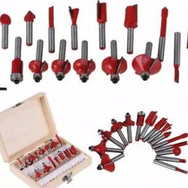 Jual Mata router / trimmer kayu set 12pc 1/4" Mailtank | Shopee Indonesia