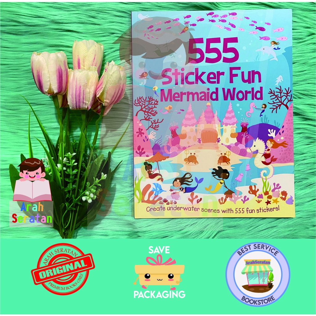 Jual Sticker Book - 555 Sticker Fun Mermaid World | Shopee Indonesia