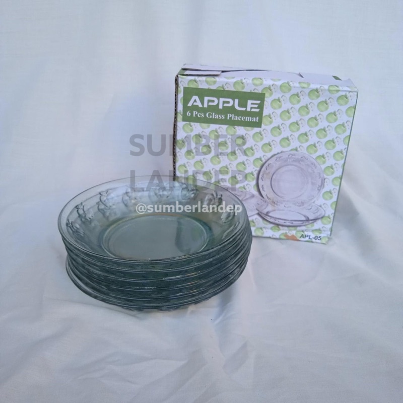 Jual (isi 6) Lepek Apel Lepek Kaca Lepek Beling Lepek Bening | Shopee ...