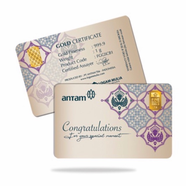 Jual EMAS ANTAM GIFT SERIES 1 GRAM CONGRATULATION Indonesia|Shopee ...