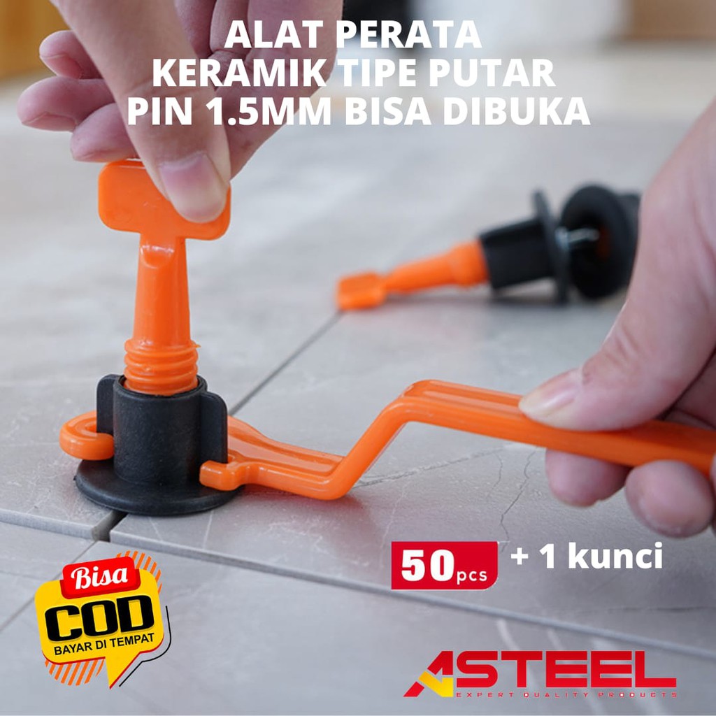 Alat perata pasang keramik tipe putar pin 1.5m - tile leveling keramik ...