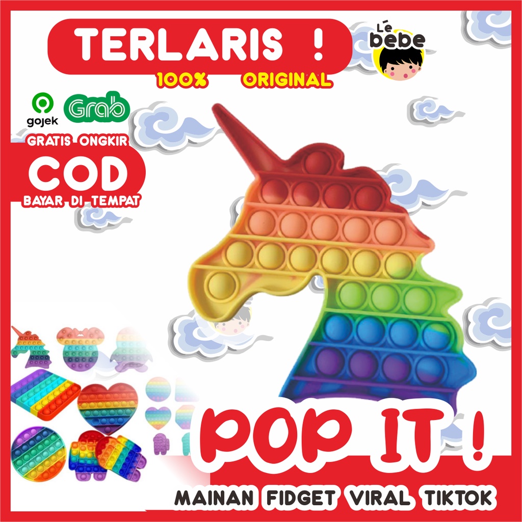 Jual Mainan Anak Pop It / Fidget Toys Rainbow Viral TikTok / Mainan ...