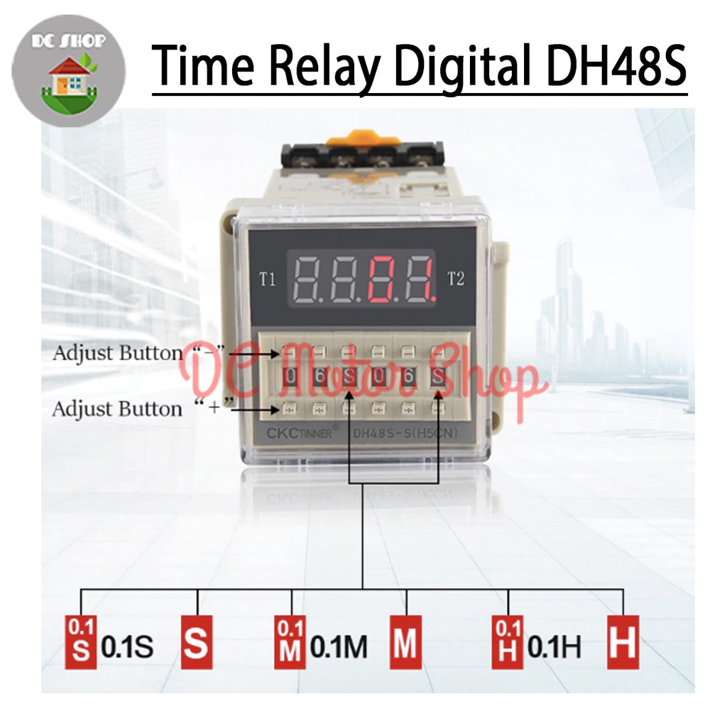 Jual Timer DH48S-S Relay Twin Counter Digital Precision Delay Time PD37 ...