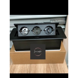 Jual STOP KONTAK MEJA TANAM POP UP TABLE SOCKET 3 LUBANG/ 3 SOCKET ...