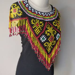 Jual Rompi Teratai Manik Dada kalung manik aksesoris tari dayak ...