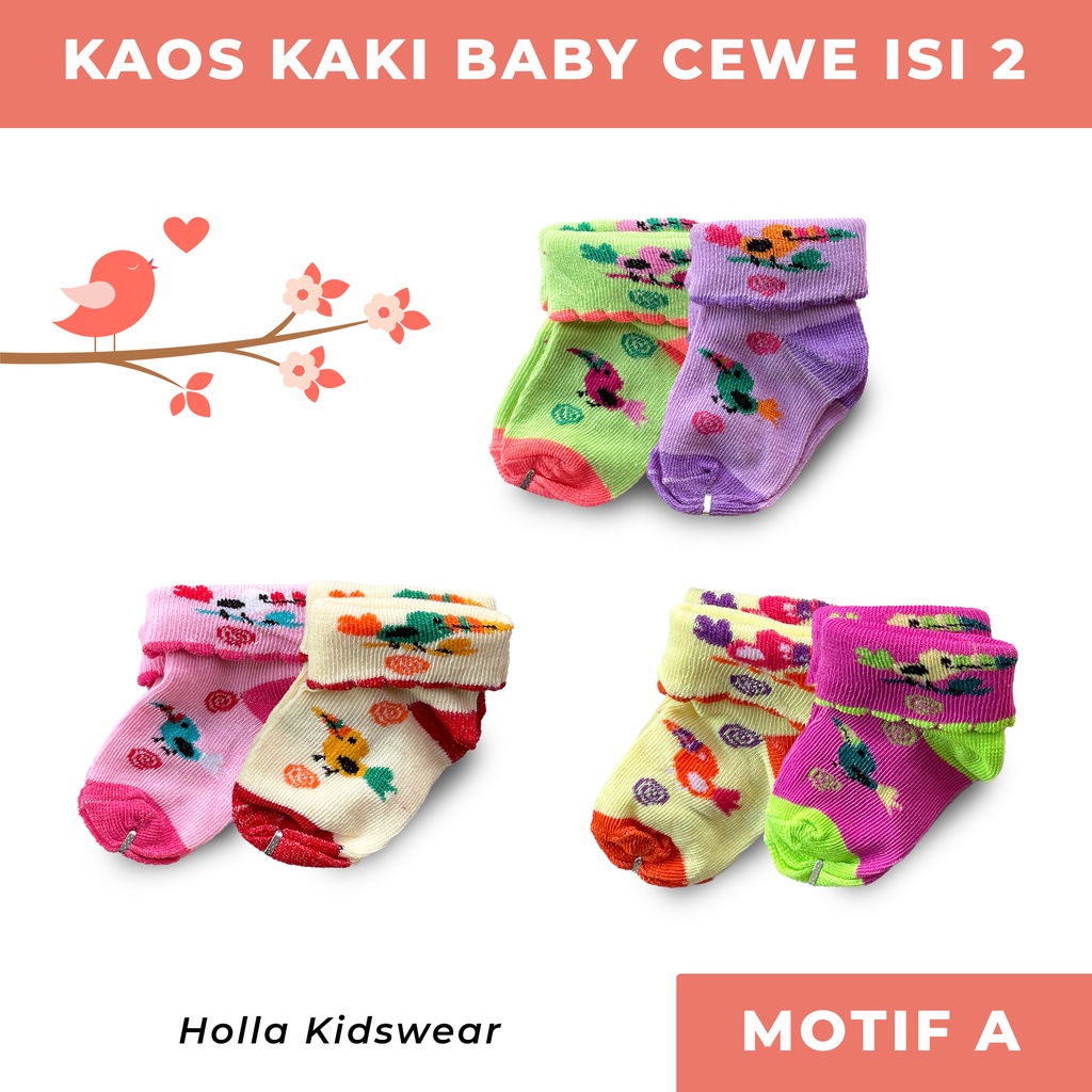 Jual Kaos Kaki Baby Bayi Newborn Lucu Perempuan Cewe Lipat Motif ...