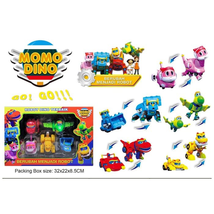 Jual MOMO DINO SET MAINAN ANAK GOGO DINO EXPLORERS REX TOMO VIKI PING ...