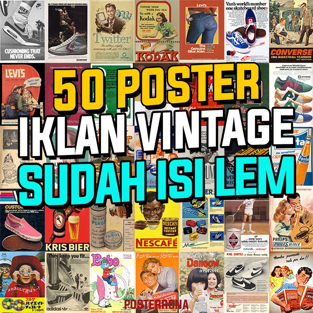 Jual [50 PCS] POSTER IKLAN JADUL CHINESE JAPANESE RETRO AESTHETIC ...
