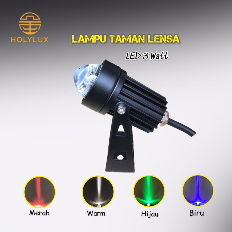 Jual Holylux Lampu Taman Spot/Lampu Taman Lensa LED 3 Watt | Shopee ...