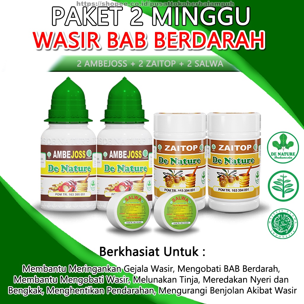 Jual Obat Wasir Ambeien Bab berdarah Benjolan di anus Bab sakit perih Sembelit Ambejoss Zaitop ...