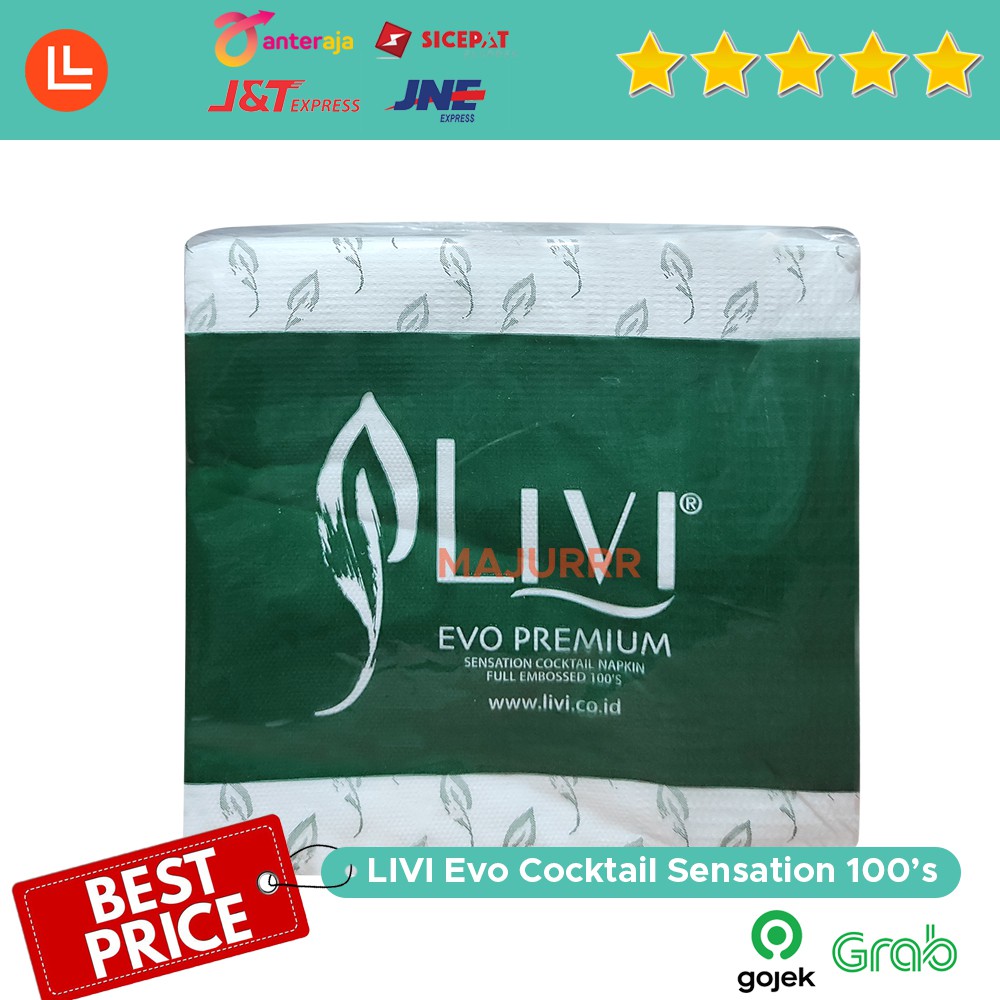 Jual Tissue LIVI EVO Napkin Cocktail Sensation 100 s / Tisu Meja Murah ...