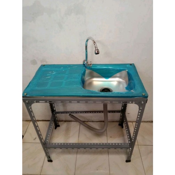 Jual meja Cuci piring dan wastafel cuci tangan siku lubang | Shopee ...