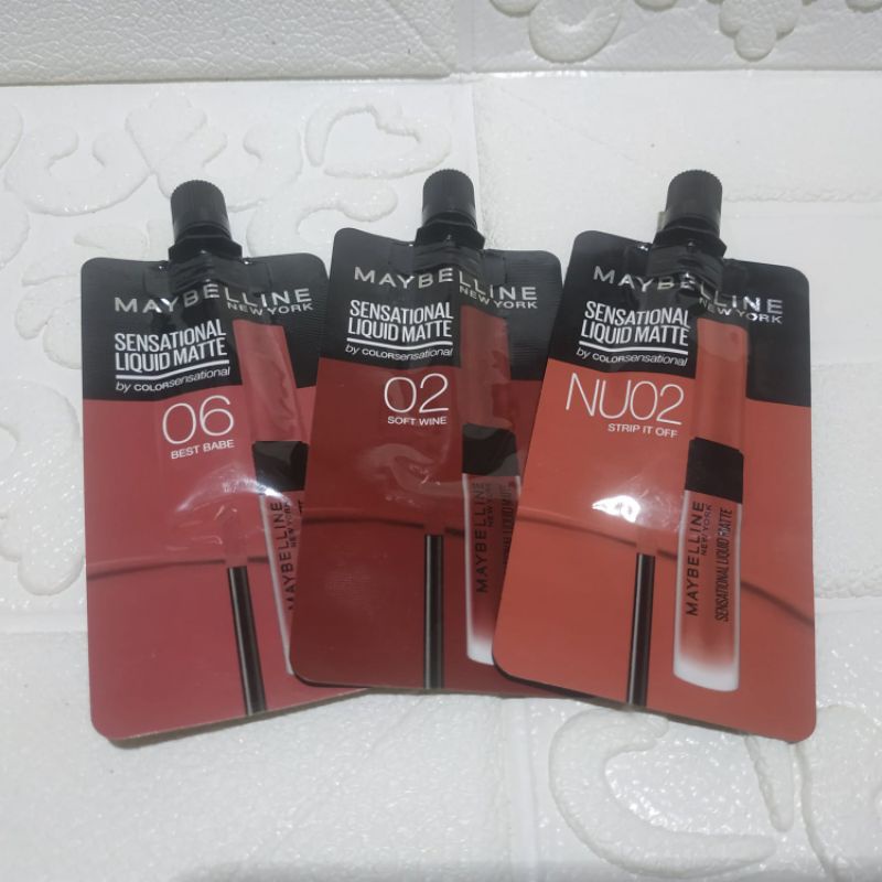 Jual Maybelline Sensational Liquid Matte Lip Cream Sachet 2ml | Shopee ...