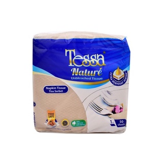 Jual TISU SERBET MAKAN NATURAL NAPKIN TISSUE TESSA NATURE 50 LBR 1 PLY ...