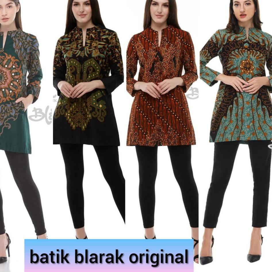Jual Harga Bersahabat BATIK BLARAK TUNIK ORIGINAL (ada saku kiri kanan ...