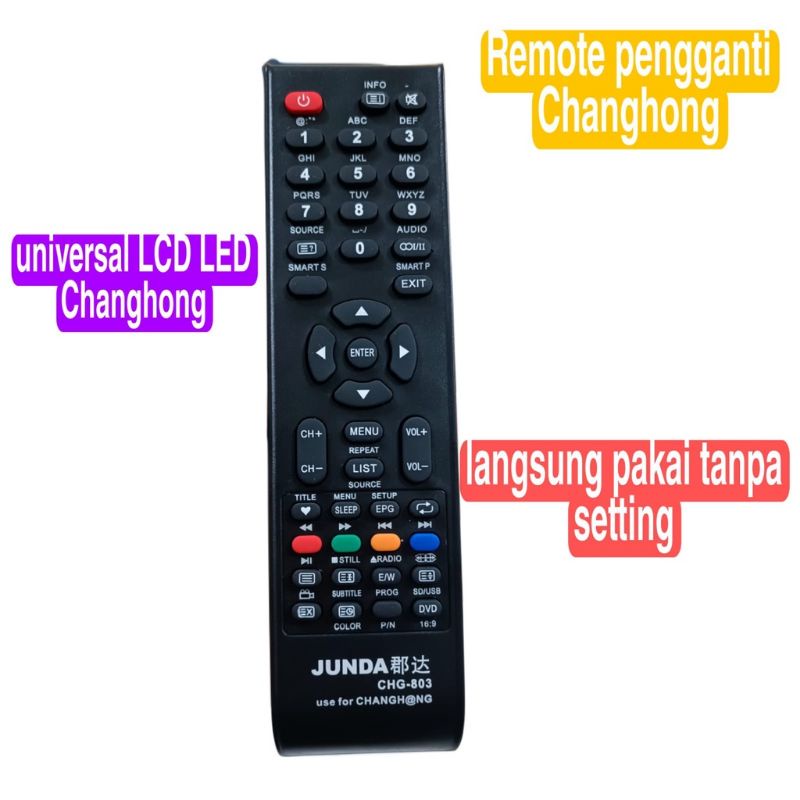 Jual Remot tv changhong remote smart tv led digital new | Shopee Indonesia
