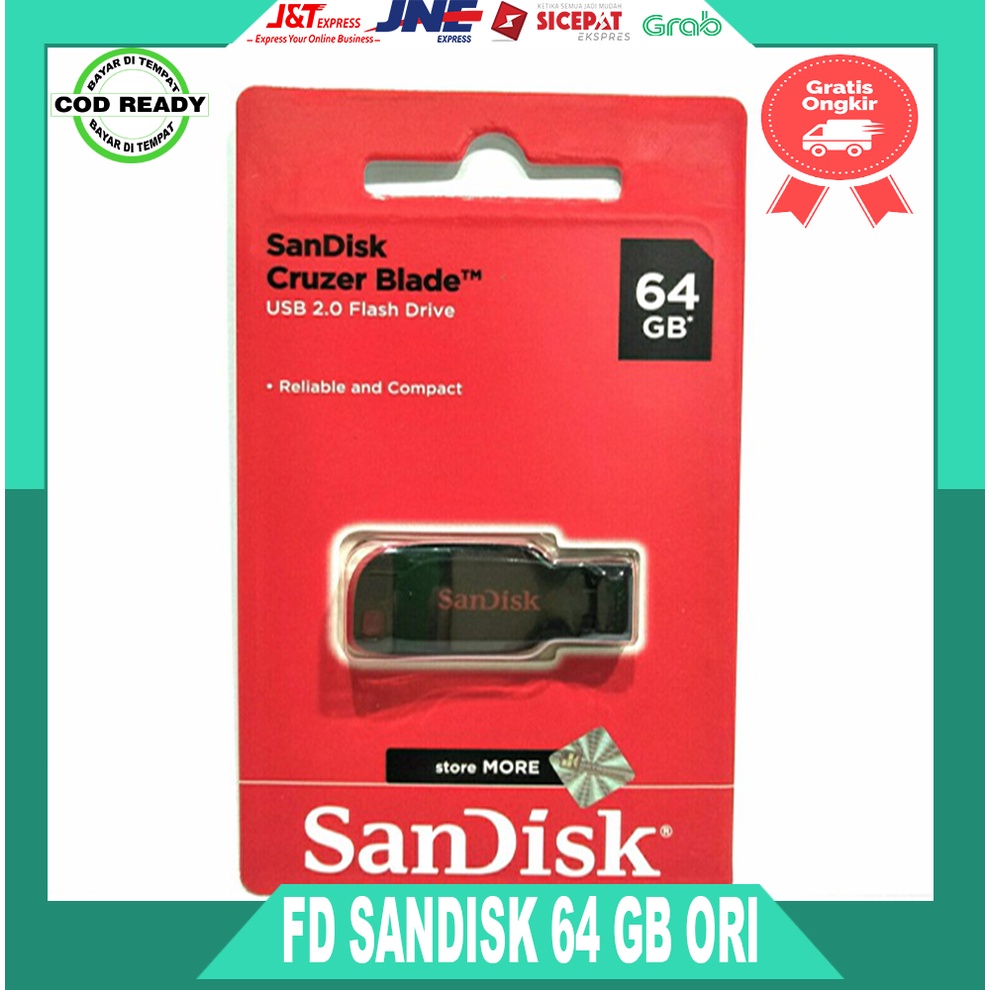 Jual Flashdisk Sandisk 64GB Original / Flashdisk Original / Cruzer Blade | Shopee Indonesia