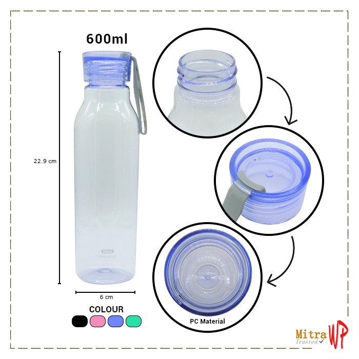 Jual Botol Minum plastik 600ml - Botol Minum H017 | Shopee Indonesia