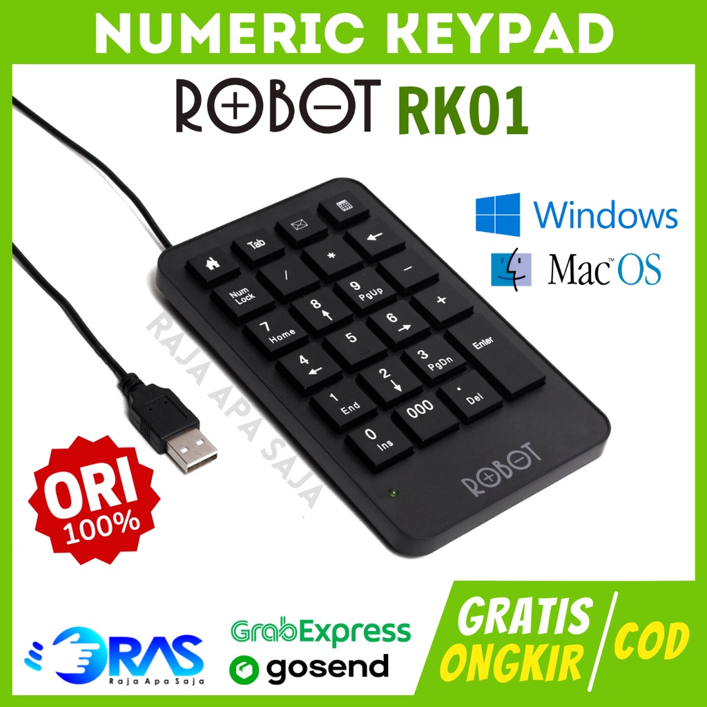 Jual Keyboard Angka Numeric Keypad Robot Rk01 Keyboard Usb Kabel Numberic Keybord Kibord