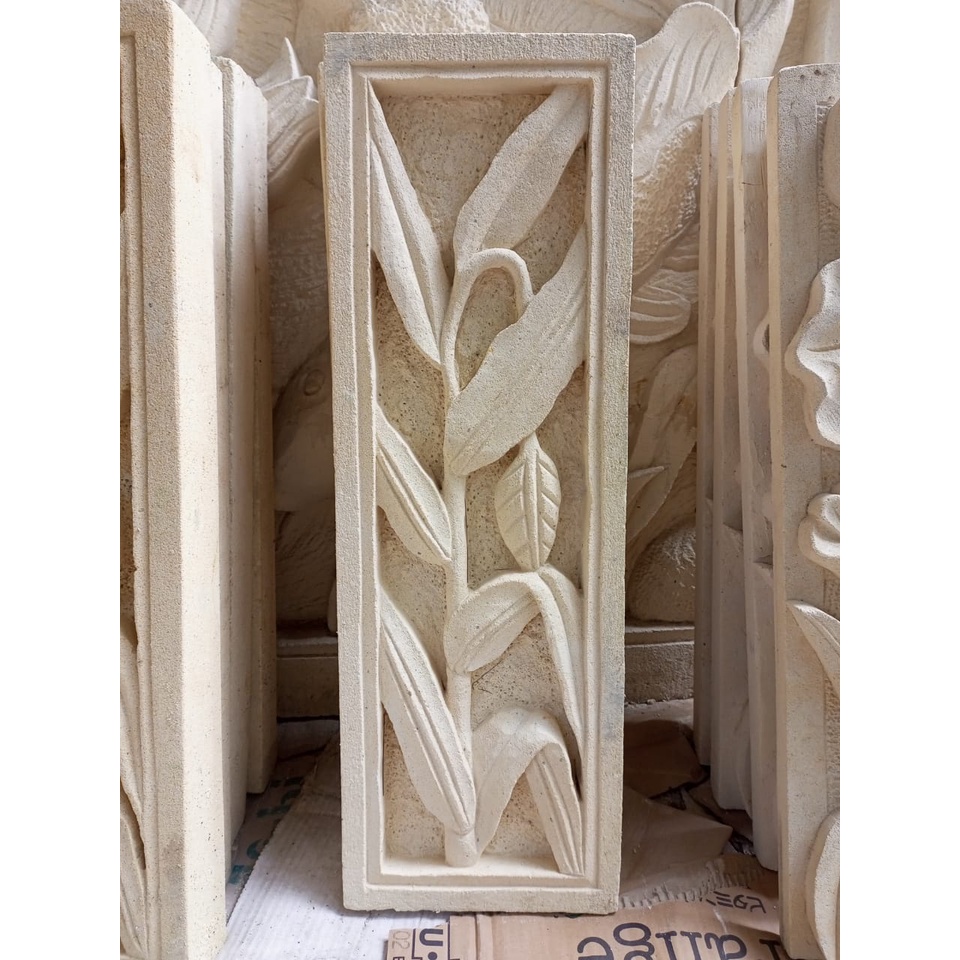 Jual Batu Alam Ornamen Motif Bunga 20 X 60 CM Indonesia|Shopee Indonesia