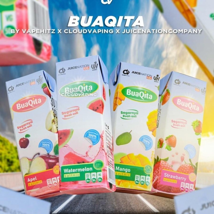 Jual LIQUID BUAQITA SALT APPLE MANGO STRAWBERRY WATERMELON 30ML SALTNIC ...