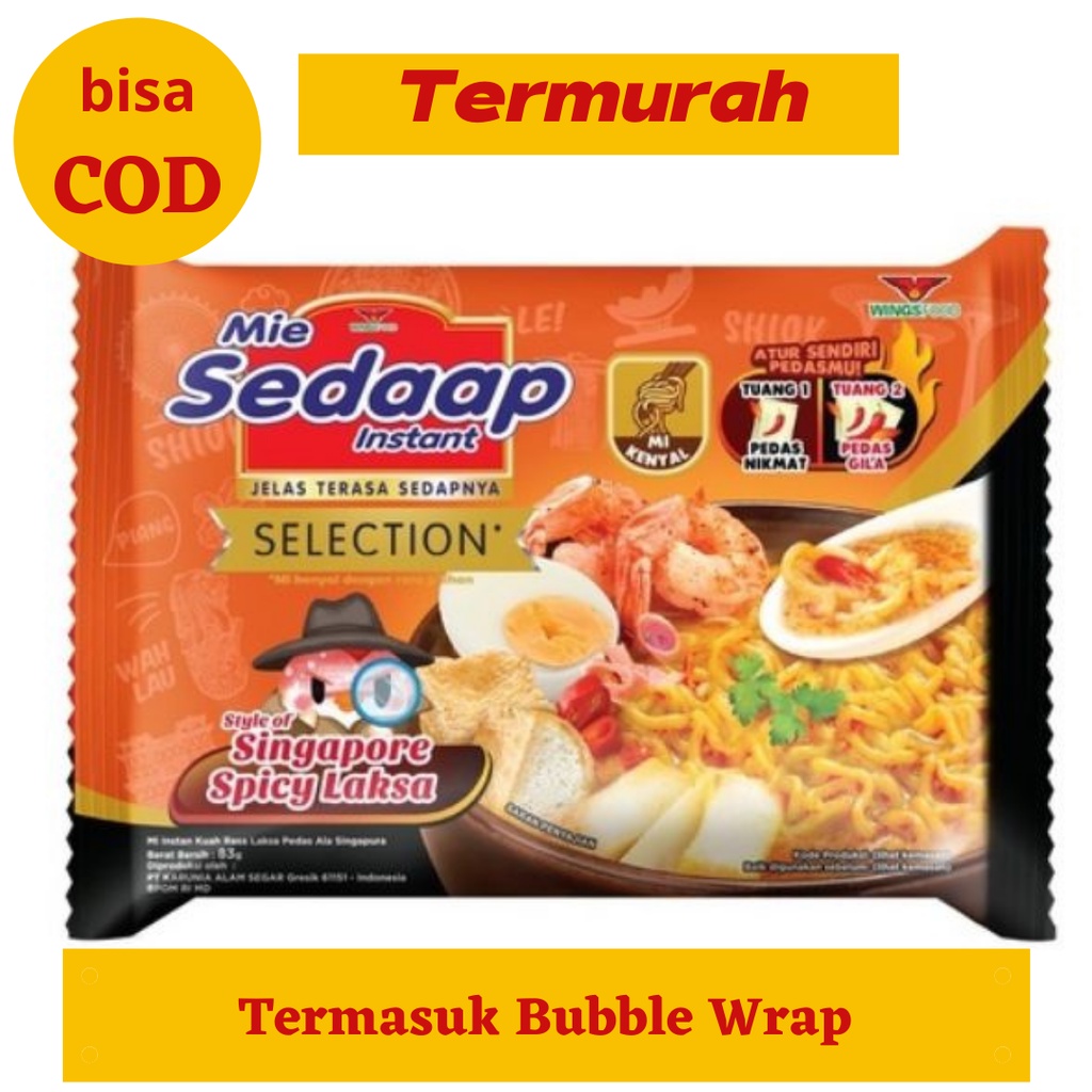 Jual Mie Sedaap Singapore Spicy Laksa Mie Instan Mi Instant Noodle ...