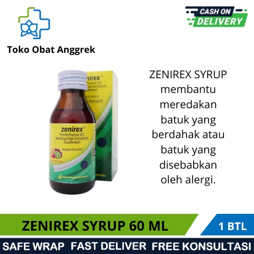 Jual ZENIREX SYRUP 60 ML/OBAT BATUK BERDAHAK DAN PILEK | Shopee Indonesia