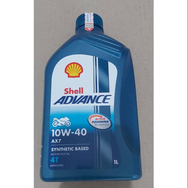 Jual OLI SHELL ADVANCE AX7 4T 10W- 40 ORI (BOTOL BIRU) | Shopee Indonesia
