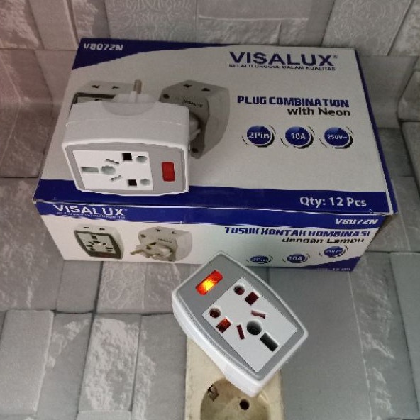 Jual colokan/Steker T serbaguna cabang 3 Kaki 2 Serbaguna Dengan ...