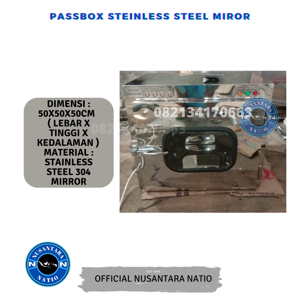 Jual Pass Box Stainless Steel miror 50X50X50 cm | Shopee Indonesia