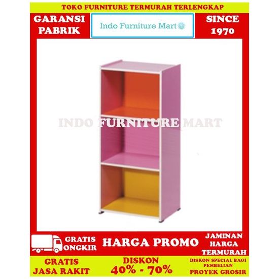 Jual Lemari Pajangan Hias Display Loker Kayu Activ Rak Serba Guna 3 ...