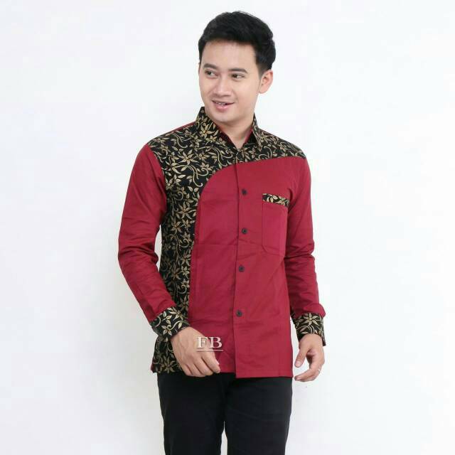 Jual Batik Cowok Kombinasi - Batik Pria | Shopee Indonesia