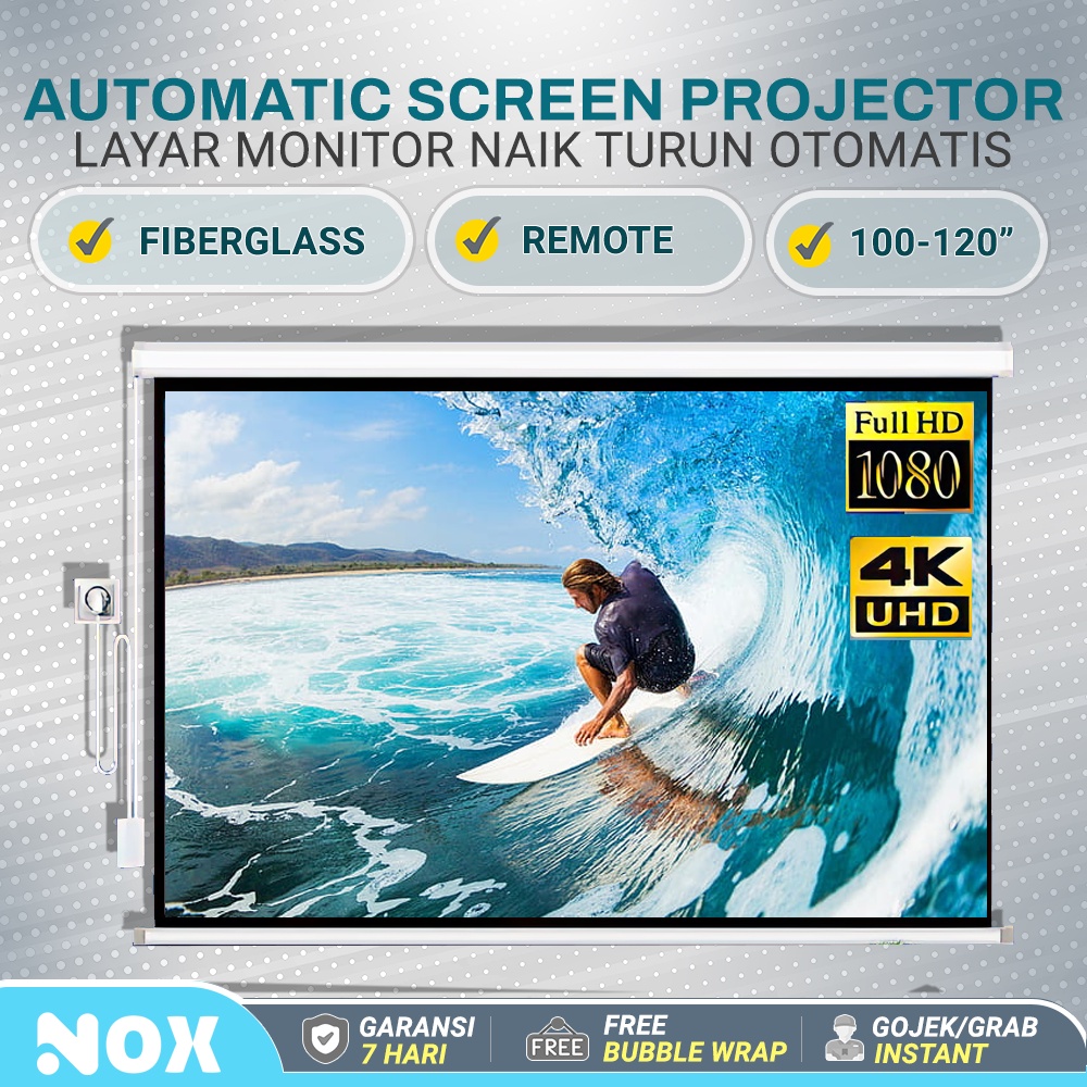 Jual Smart Automatic Projector Motorized Screen Layar proyektor naik ...