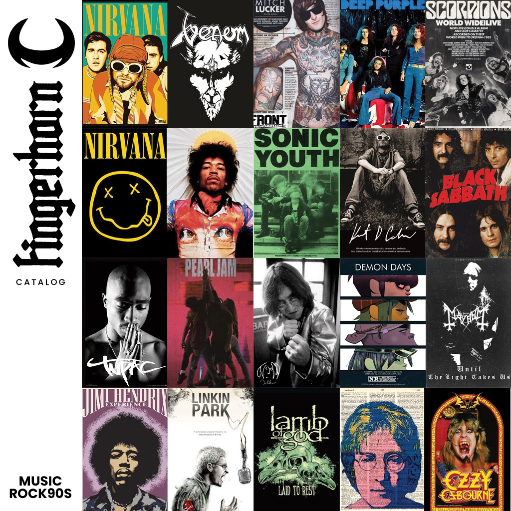 Jual POSTER DINDING ( BAND ROCK 90S ) IV | Shopee Indonesia