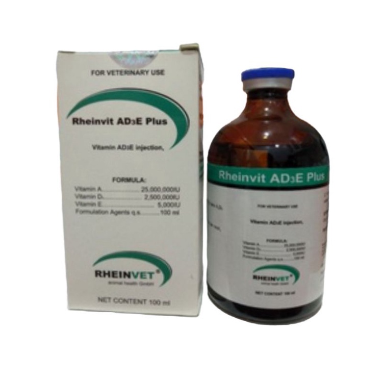 Jual Rheinvet / Rheinvit AD3E Plus / Vitamin ADE Untuk Menambah Daya Tahan Tubuh Ternak Karena ...