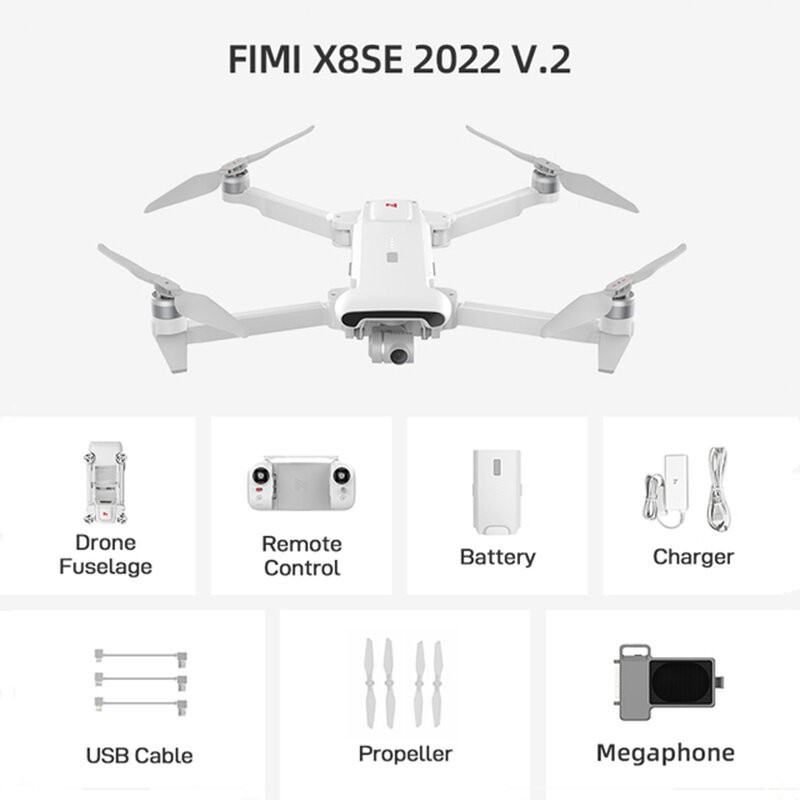 Jual FIMI X8SE 2022 V2 Drone GPS 10KM 4k 48MP 3-axis Gimbal With ...