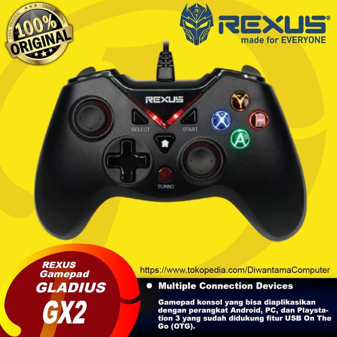 Jual Rexus Gladius GX2 Pro Stick Gaming Gamepad Controller USB Joystick ...