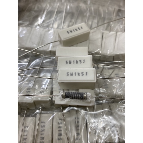 Jual resistor kapur 1K5 5Watt taiwan tembaga Indonesia|Shopee Indonesia