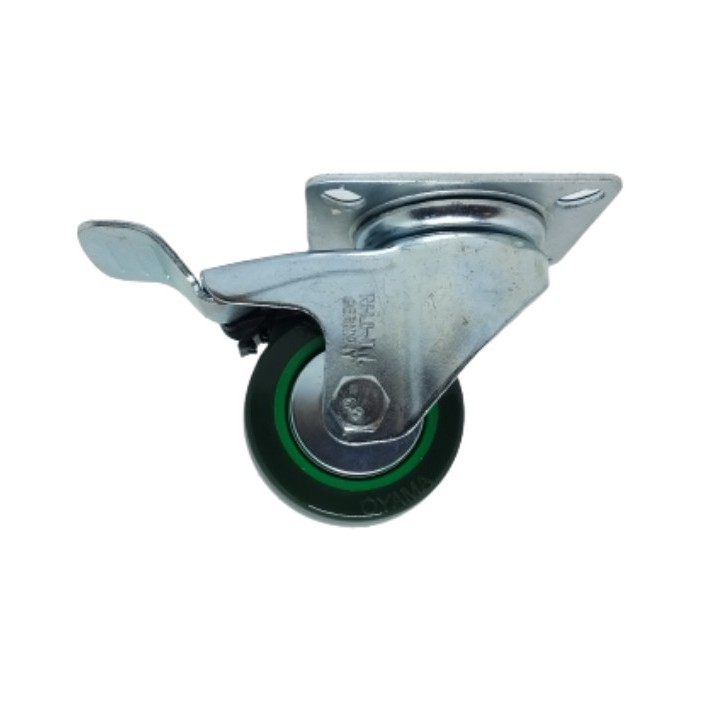 Jual Roda Trolly / Troly / Troli Trolley PU Hijau 4” Inch Rem Putar ...