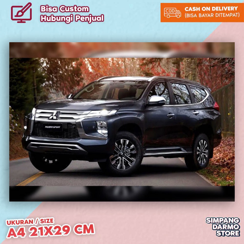 Jual Poster Mobil Mitsubishi Xpander Pajero Panjero Sport Fortuner ...