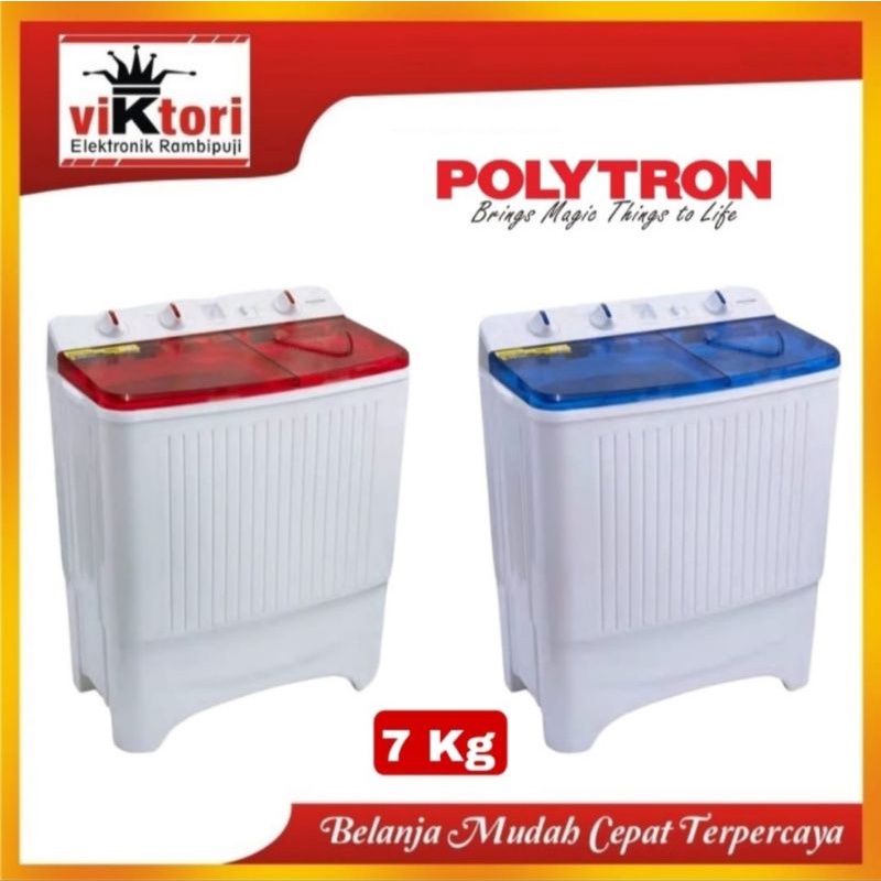 Jual MESIN CUCI POLYTRON PWM701 / MESIN CUCI 2 TABUNG 7KG | Shopee ...