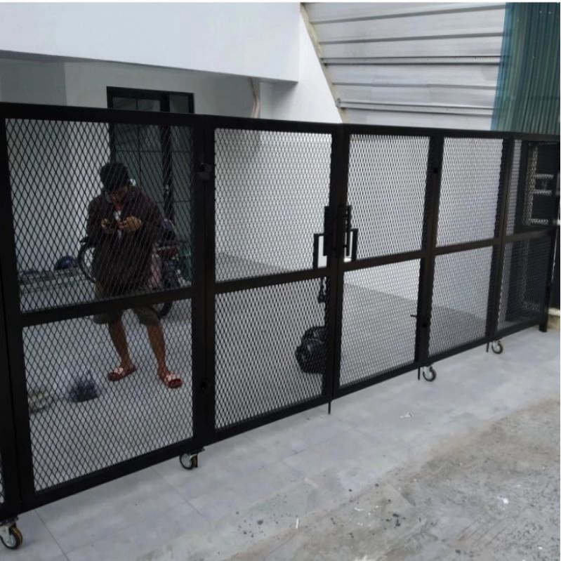 Jual pintu pagar balkon railing expanda/expanded rangka 4×6 | Shopee ...