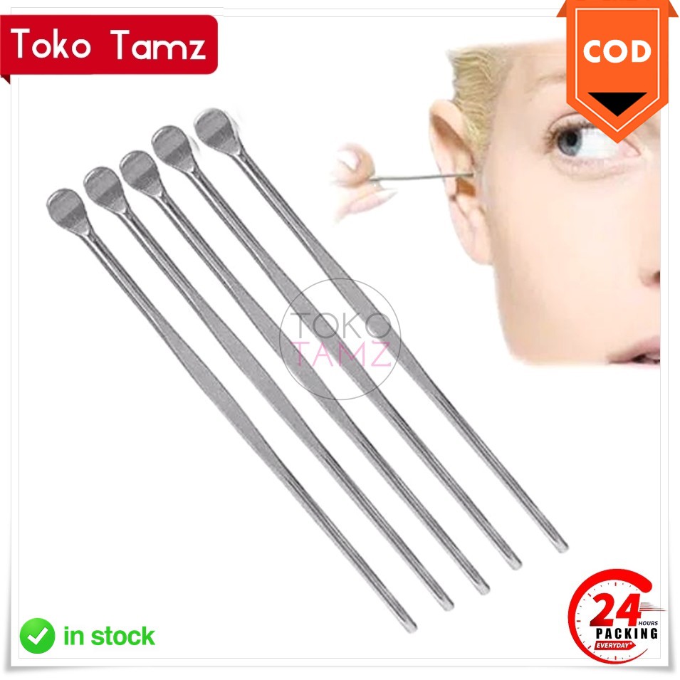 Jual COD Makassar Korek Kuping Besi Chrome Stainless Pembersih Telinga ...
