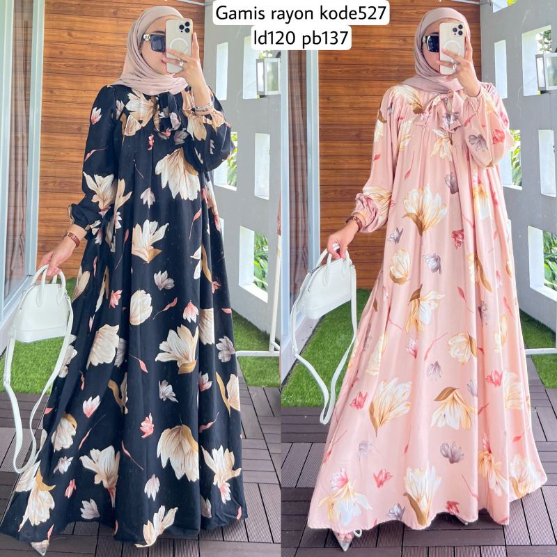 Jual Gamis Rayon Pita leher by Copiosa | Shopee Indonesia